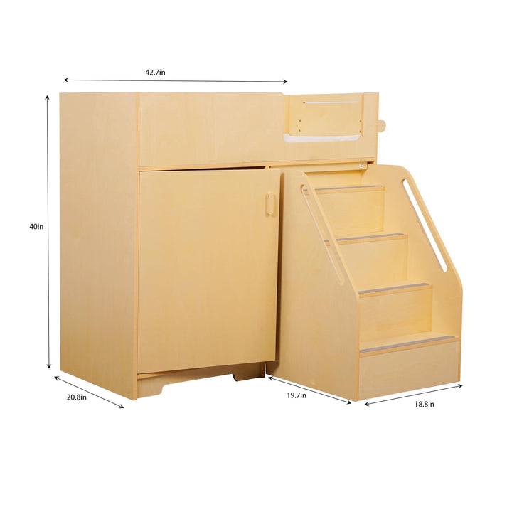 ZETY Portable Baby Changing Table Dresser with Stairs SGS Tested With